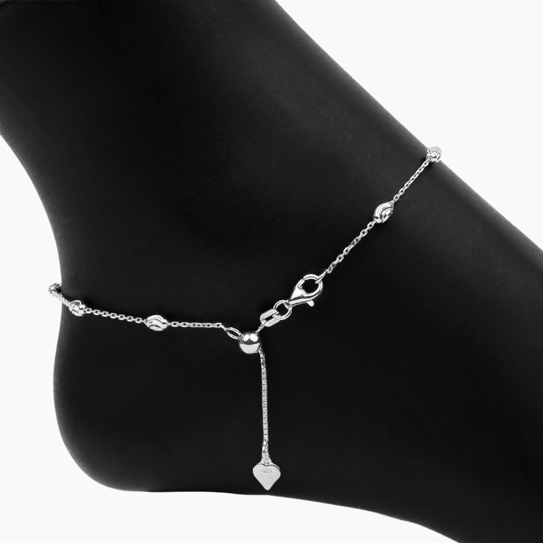 Italian Station Adjustable Anklet (Silver) – grace blooms
